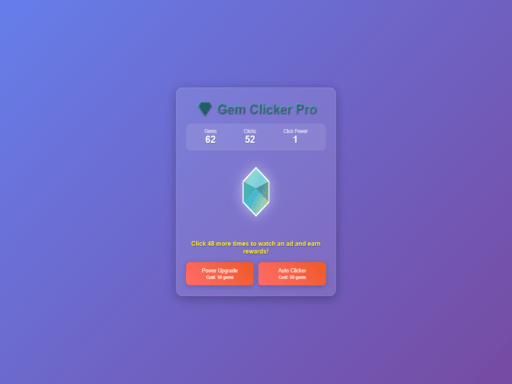 gem clicker pro | Play HTML5 Games